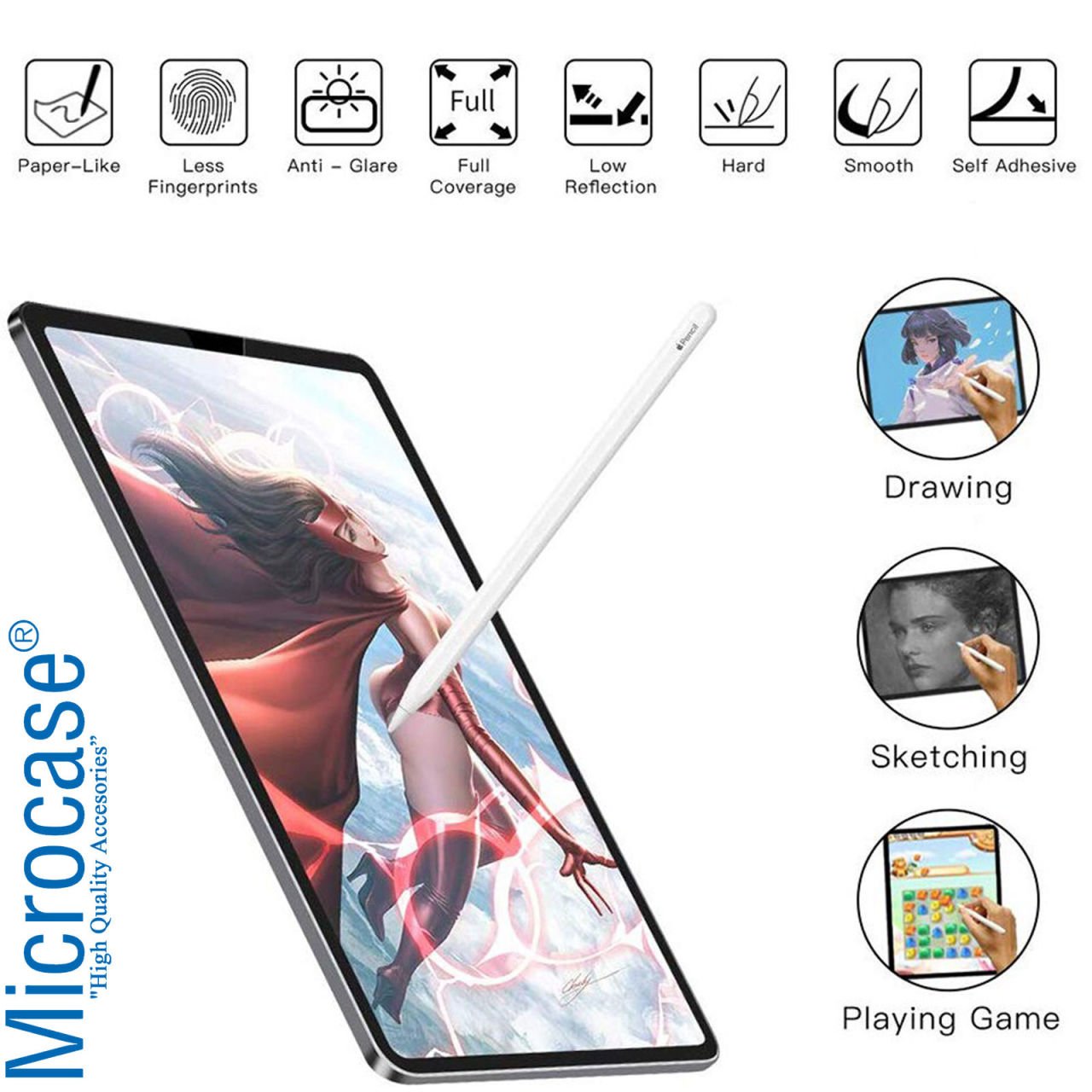Microcase iPad Mini 5.Nesil 2019 Paper Like Pencil Destekli Kağıt Hissi ...