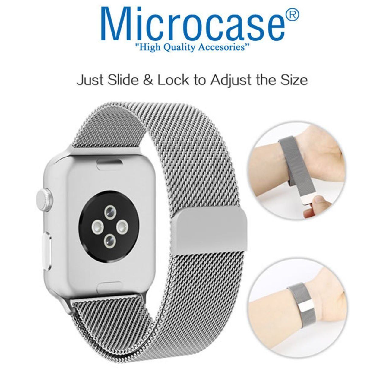 Microcase Apple Watch SE 40mm Metal Mıknatıslı Kordon Kayış M-L KY6 ...